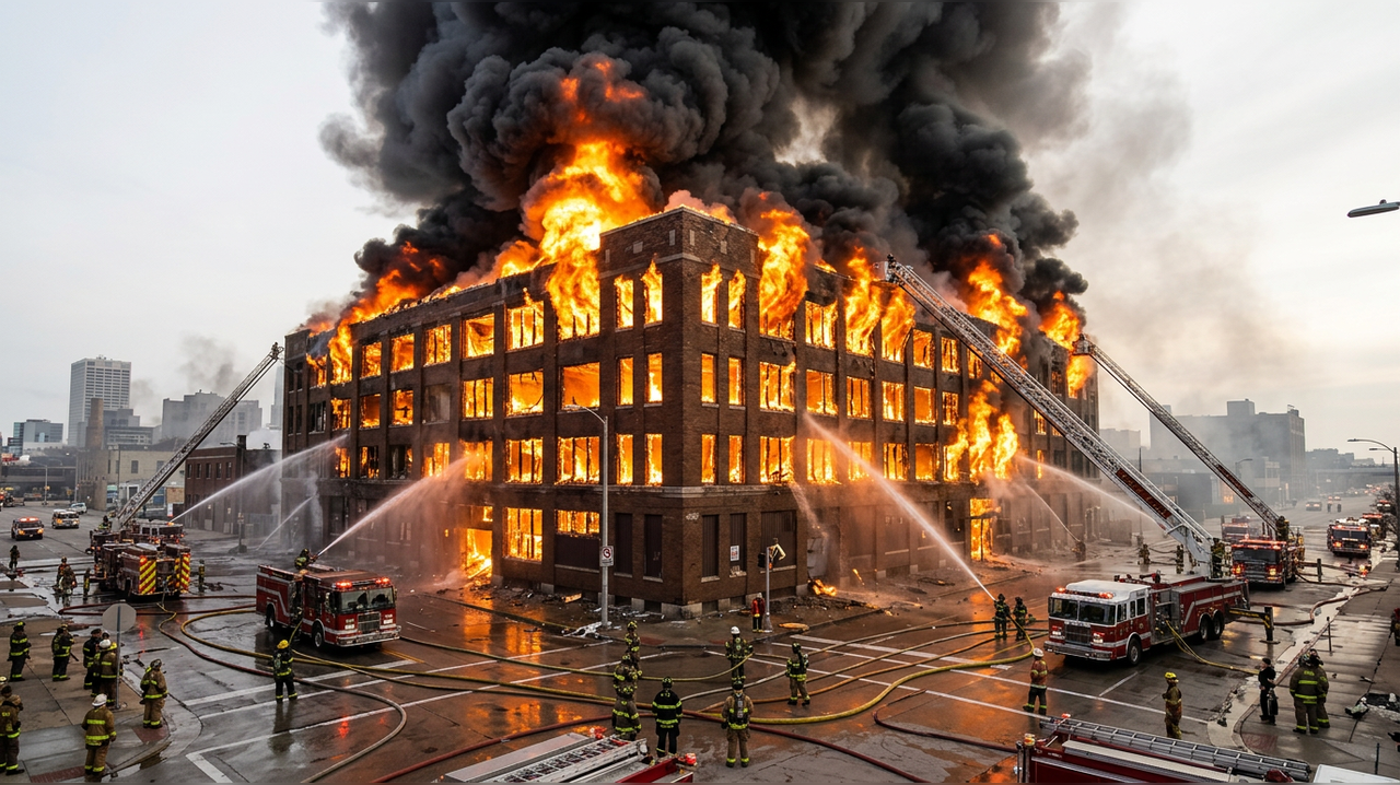Videos emerge showing a terrifying five-alarm fire near Hampton as ...