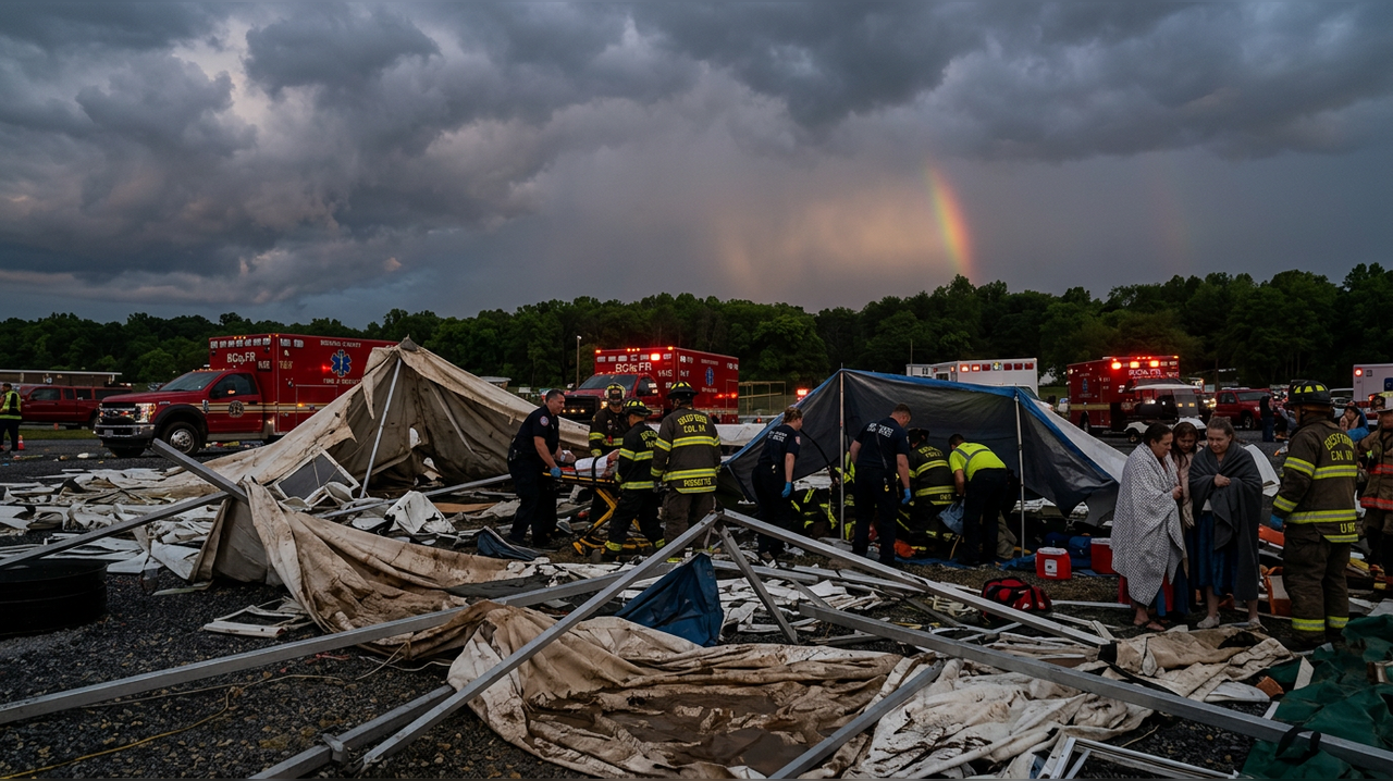 Videos of the EastLake Community Church tent collapse: Witness the ...
