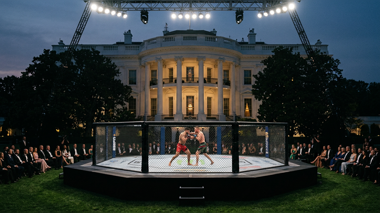 When does the UFC event take place on the White House lawn? Schedule ...