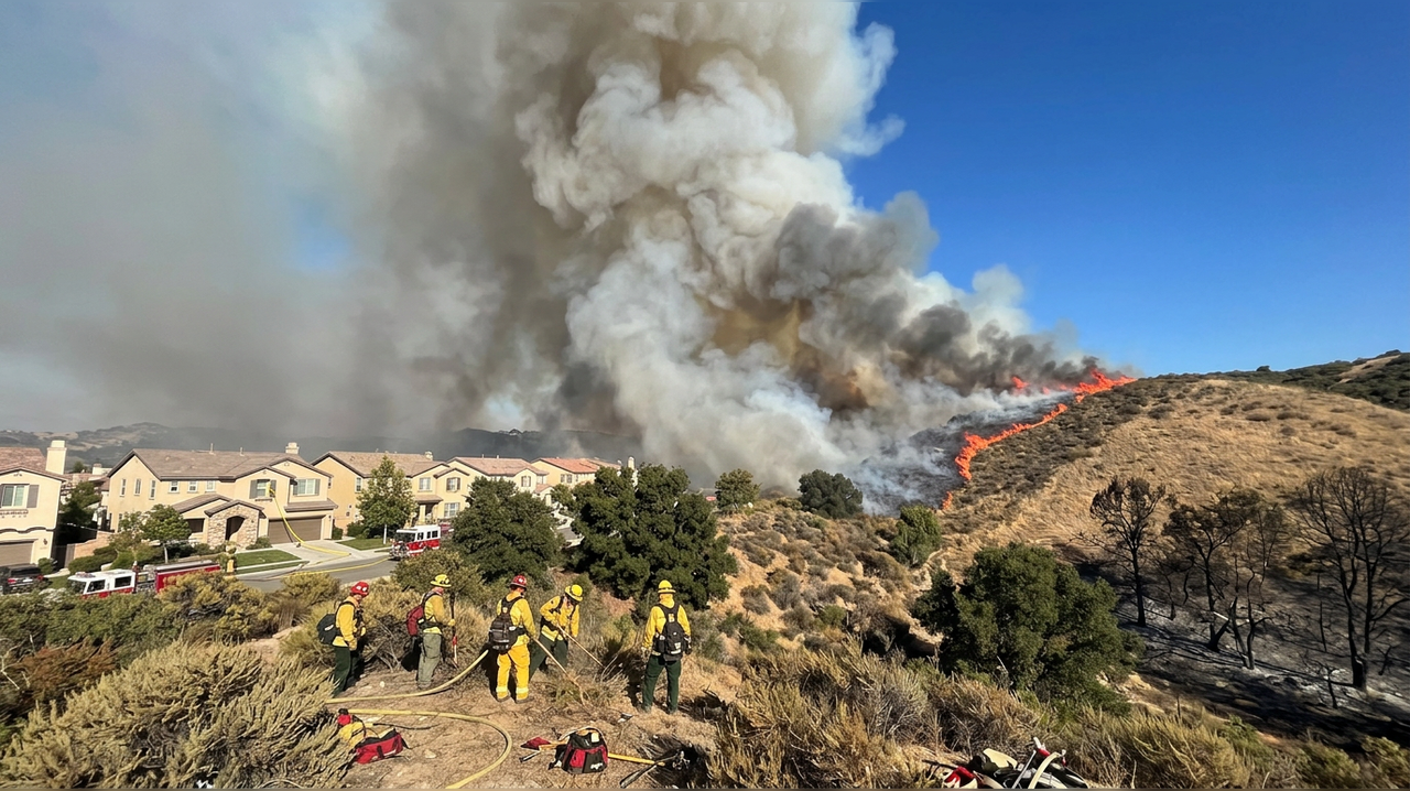 Max Fire in Stevenson Ranch: Massive wildfire in Los Angeles County ...