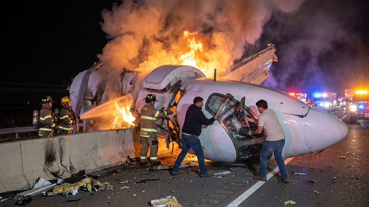 Texas accident update: One fatality reported as private jet veers off ...