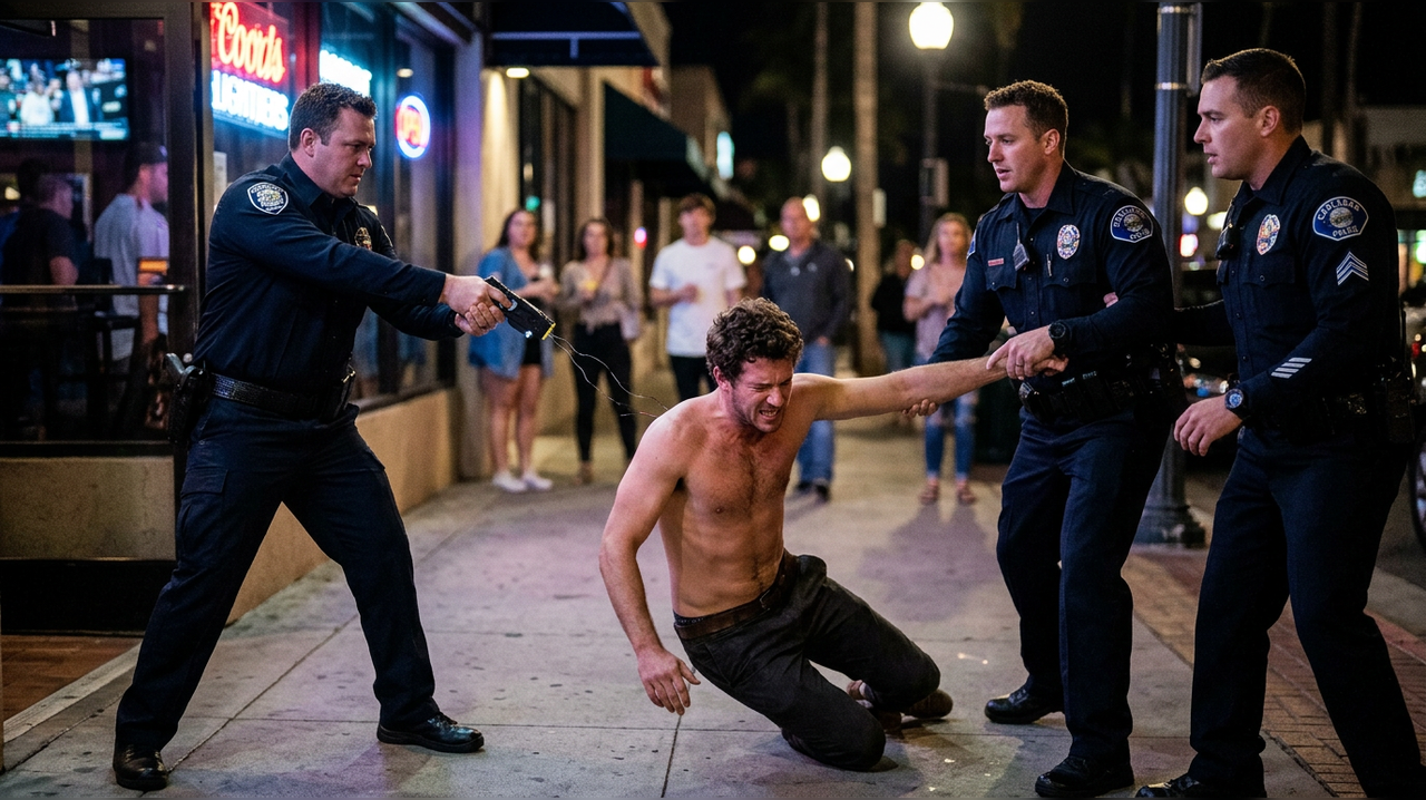 Video: Security guard in California discharges Taser directly at a man ...