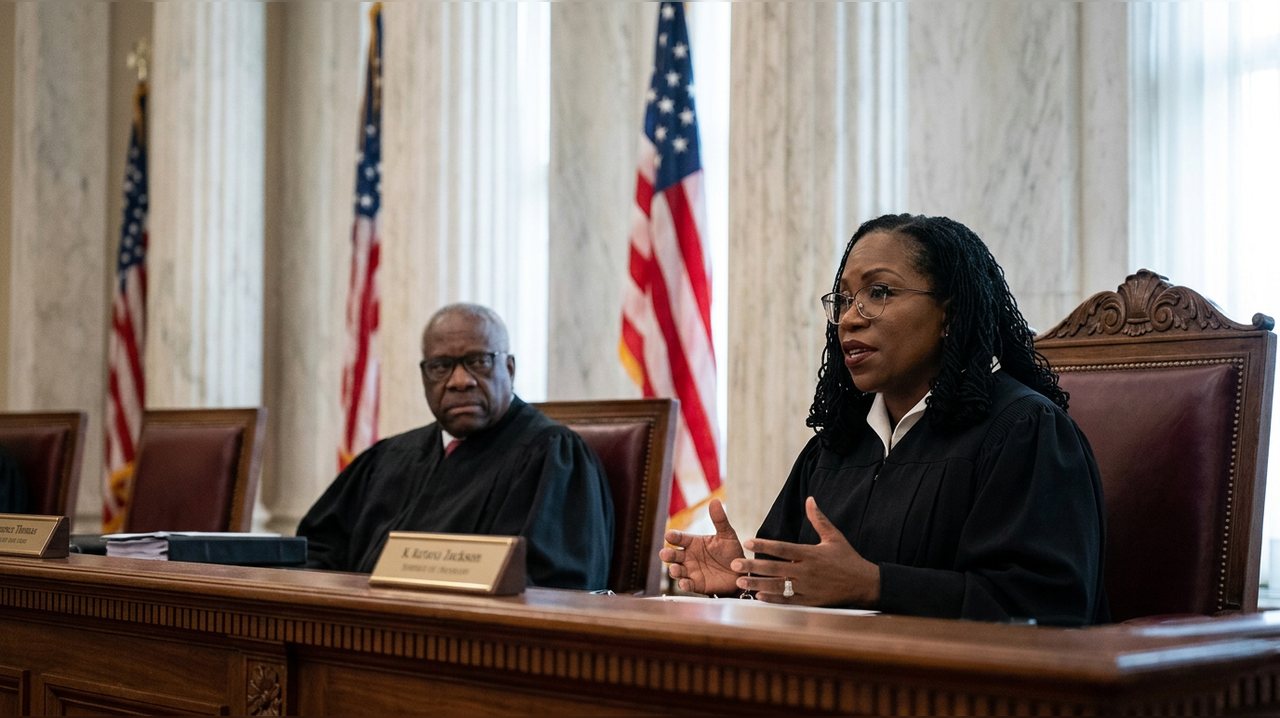 Ketanji Brown Jackson and Clarence Thomas: Supreme Court justices ...