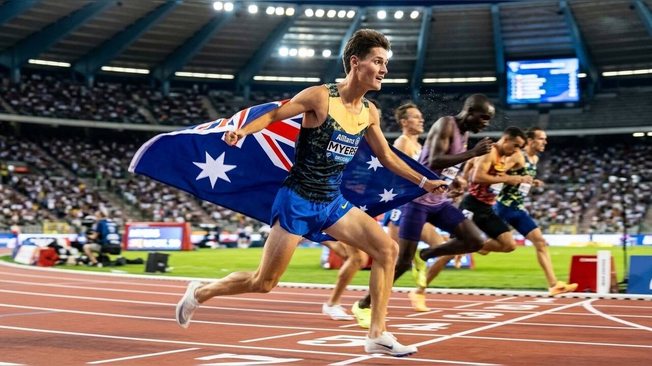 Australian Cameron Myers Claims Diamond League 1 500m Title In Brussels